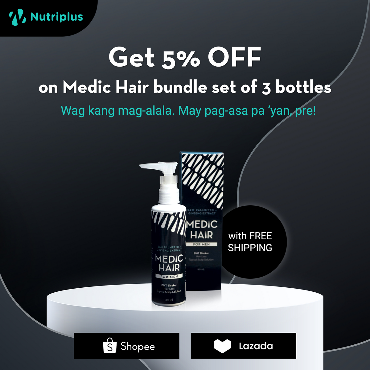 Medic Hair(Bundle of 3) | Hair Loss Solution in the Philippines